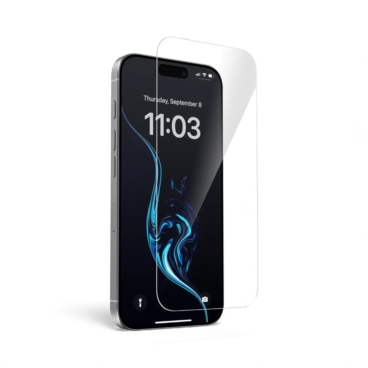 For iPhone Full Clear Screen Protector Tempered Glass (2Pcs) Ultra Str ...